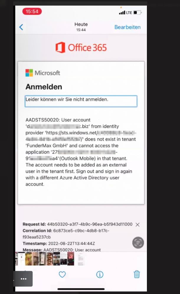 AADSTS50020 - User account xxx from Identity provider does not exitst in tenant | Microsoft ...